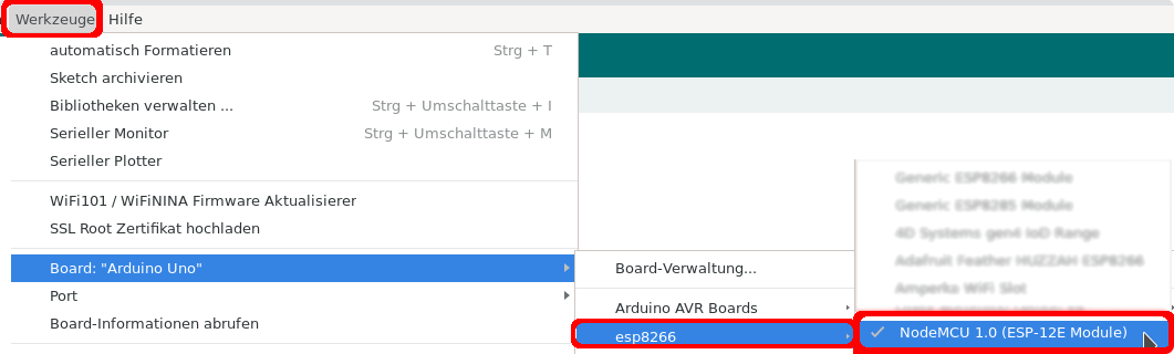 NodeMCU installieren - Projekte für Arduino und ESP32-Mikrocontroller