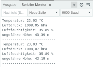 BME280 -Messdaten anzeigen - Projekte für Arduino und ESP32-Mikrocontroller