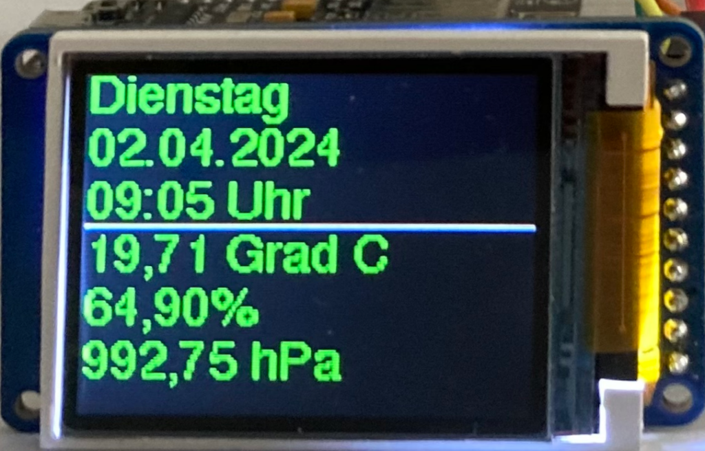 ESP32-Wroom – BMP280/DHT Zeit und Messdaten auf TFT anzeigen - Projekte für Arduino und ESP32 ...