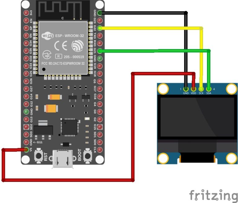 Beispielprogramm OLED-Display - Projekte für Arduino und ESP32-Mikrocontroller