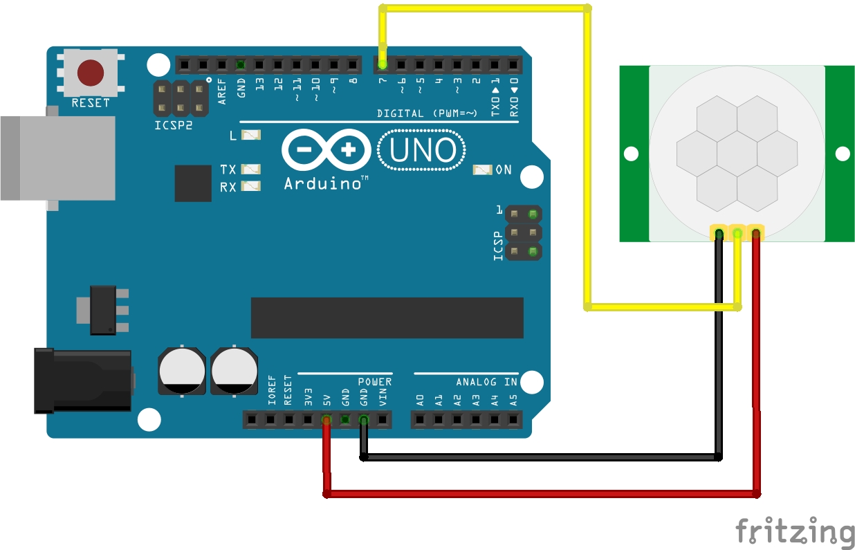Beispielprogramm Bewegungsmelder - Projekte für Arduino und ESP32-Mikrocontroller